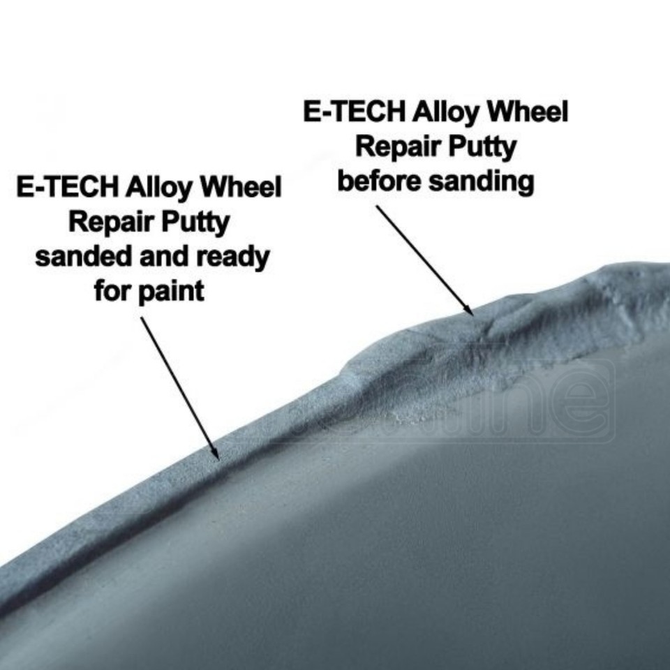 E-Tech Alloy Wheel Repair Putty Fast Setting Hardening Filler - 10cm ...