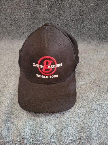 GARTH BROOKS World Tour Baseball Hat Cap FlexFit Tech Black Embroidered ...