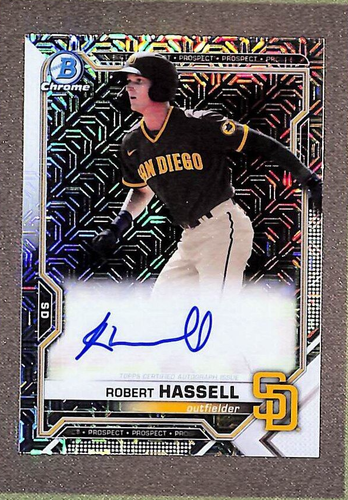 2021 Bowman Chrome #BMA-RH Robert Hassell RC Mojo Refractor Autograph ...