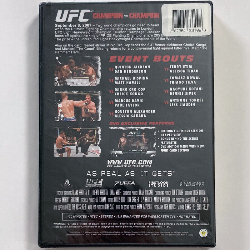 UFC 75 DVD, Brand New, Sealed | eBay