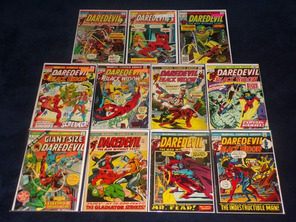 DAREDEVIL 85 91 93 101 102 103 107 117 124 150`GIANT SIZE 1 LOT 1964 ...