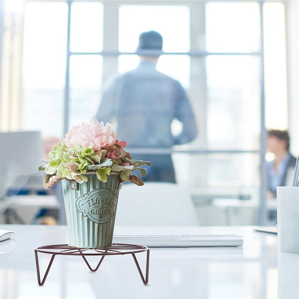 2 Pcs Wrought Iron Florist Display Shelf Vintage Flower Stand Plant ...