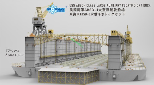 SNOWMAN MODEL SP-7051 1/700 USS ABSD-1 CLASS LARGE AUXILIARY FLOATING ...