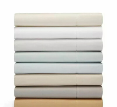Hudson Park 600TC 100% Cotton Solid Twin Fitted Sheet $120 Silver j | eBay