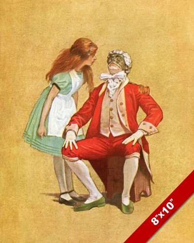 ALICE IN WONDERLAND & FROG FOOTMAN LEWIS CARROL CANVAS PAINTING ART ...