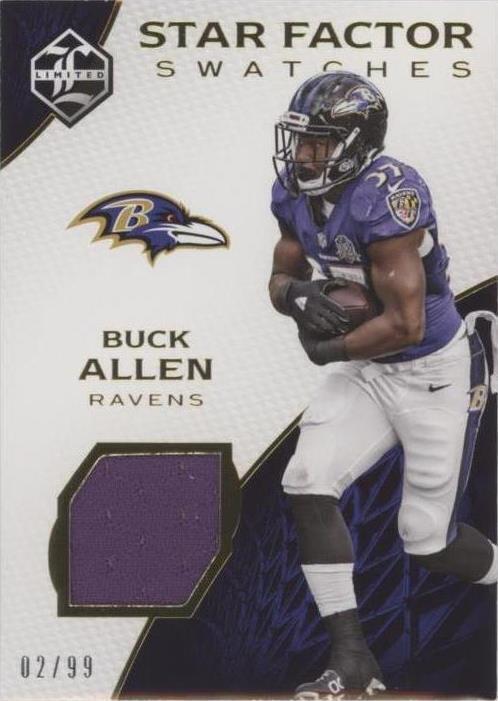 2016 Panini Limited - Star Factor Swatches Buck Allen #6 /99 (MEM) for ...