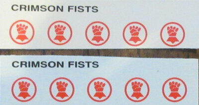 Decals Warhammer 40K Space Marines Crimson Fists Transfers | eBay