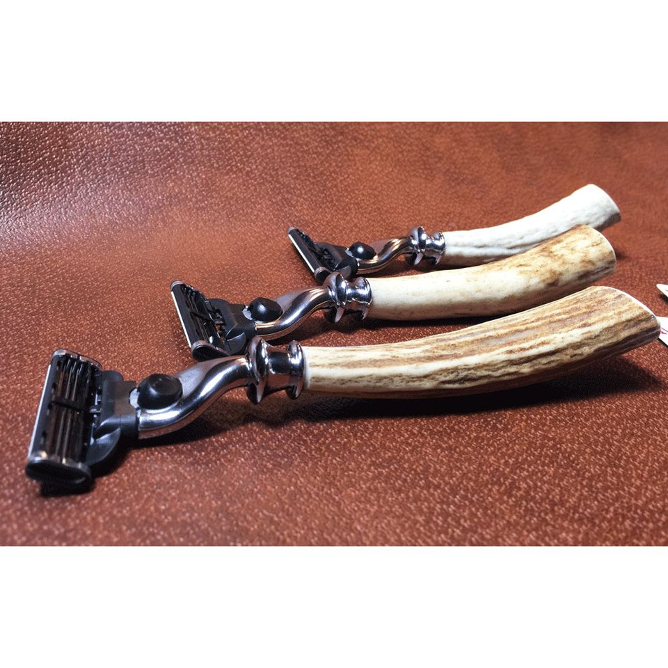 Custom Antler/Stag Handle Mach 3 Shaving Razor (Handcrafted in USA) | eBay