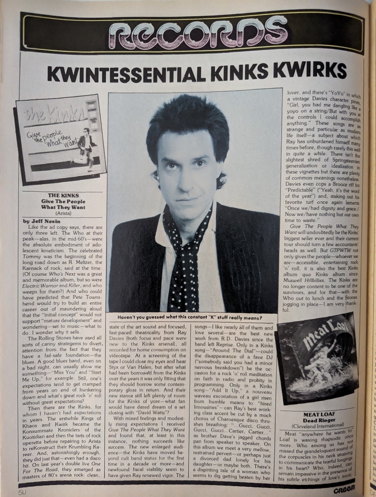 Creem Magazine December 1981 Kinks, Stones, Blondie, Rick James, John ...