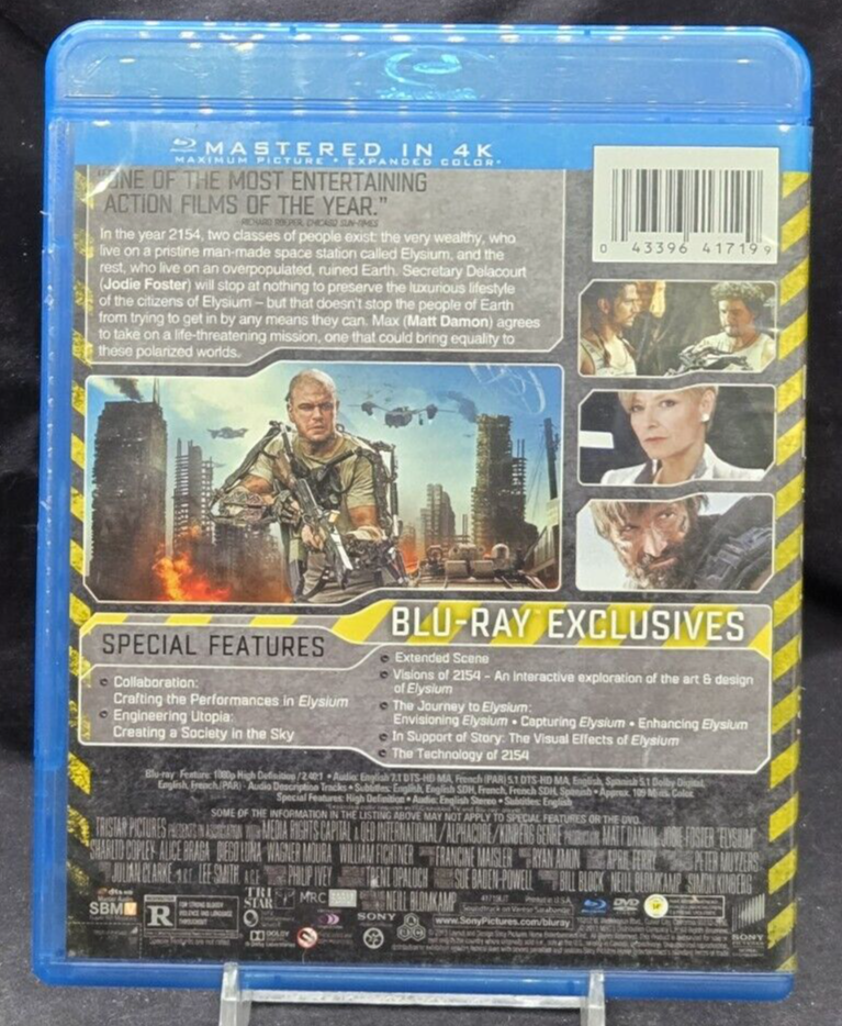 SONY PICTURES - ELYSIUM - BLU-RAY + DVD COMBO - 2013 - MATT DAMON | eBay
