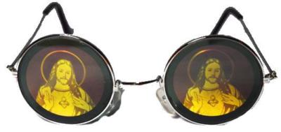 2 PAIR JESUS GLASSES hologram 3D RELIGIOUS 3-D christ novelty EYEWEAR ...