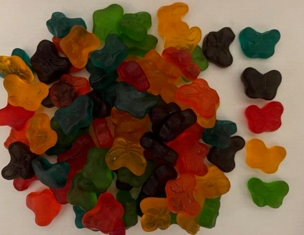 Mini Butterfly Shaped Gummi / Gummy Butterflies - Bulk Candy- 1/2 pound ...