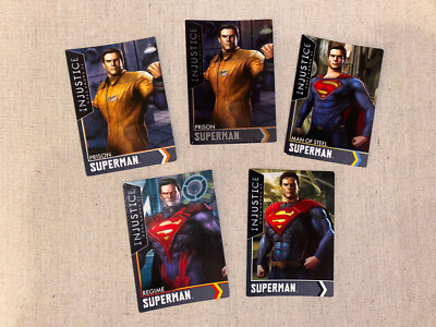 Injustice Arcade Cards Series 1 Lot Of 5 Superman Cards, 1 Foil Gods ...