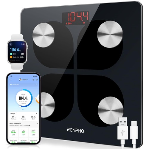 Rechargeable Smart Scale, Digital Weight Scale for Body Weight ...