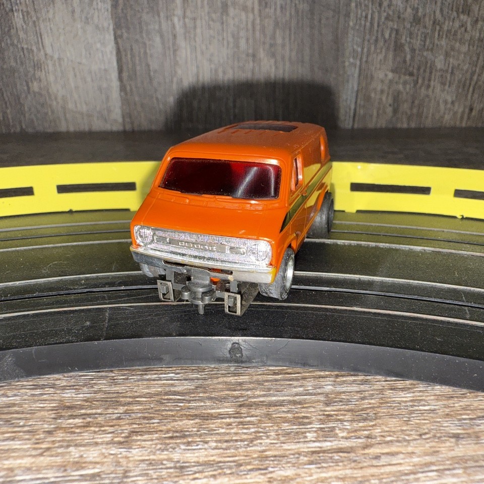 Aurora AFX DODGE Street Van - Orange HO Slot Car - Tested & Working | eBay
