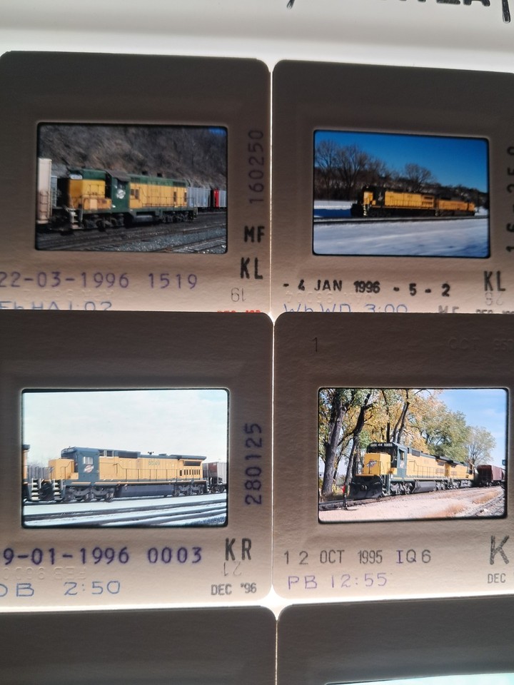 Kodachrome Railroad Slides (20) Chicago North Western CNW Alco Freight ...