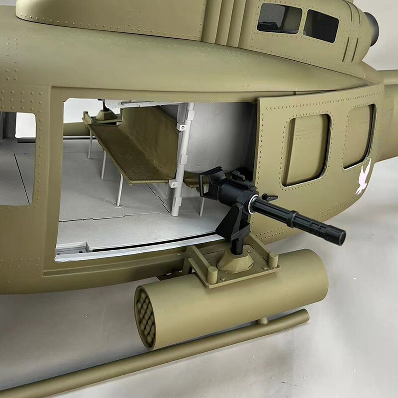 Military 800 UH-1D Army ARF RC Helicopter Fuselage 800 Size UH1D SM2.0 ...