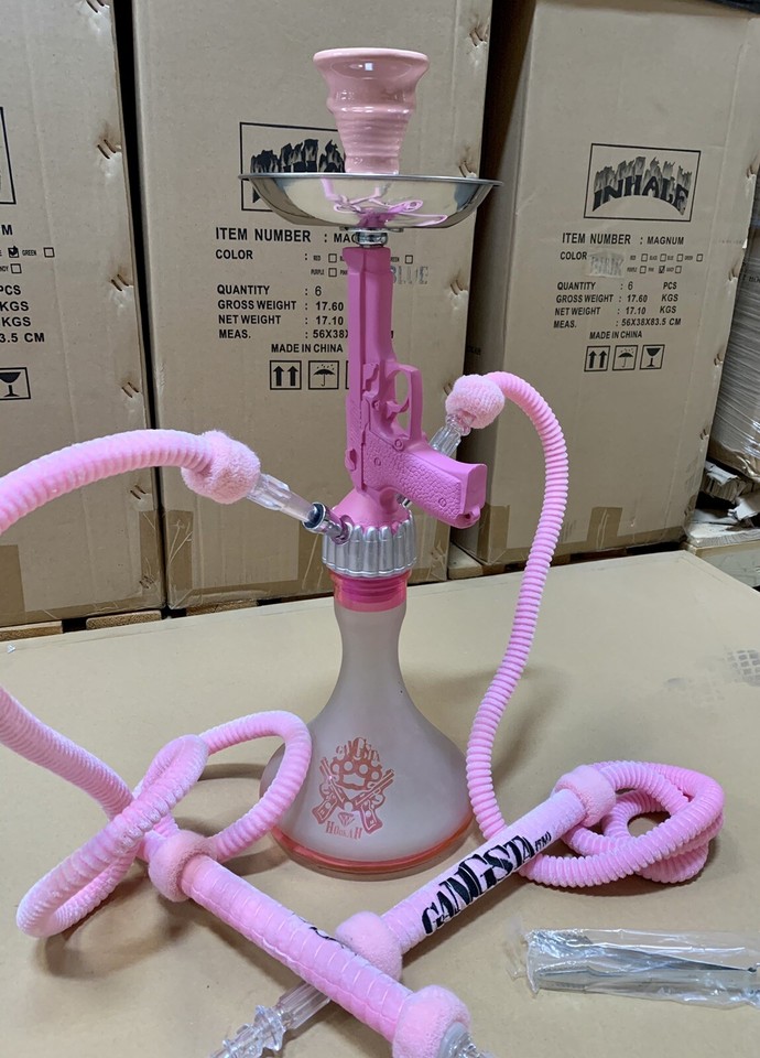 ICED BULLET 2 HOSE HOOKAH .ORIGINAL GangstaHOOKAH(tm)BY INHALE®️PINK | eBay