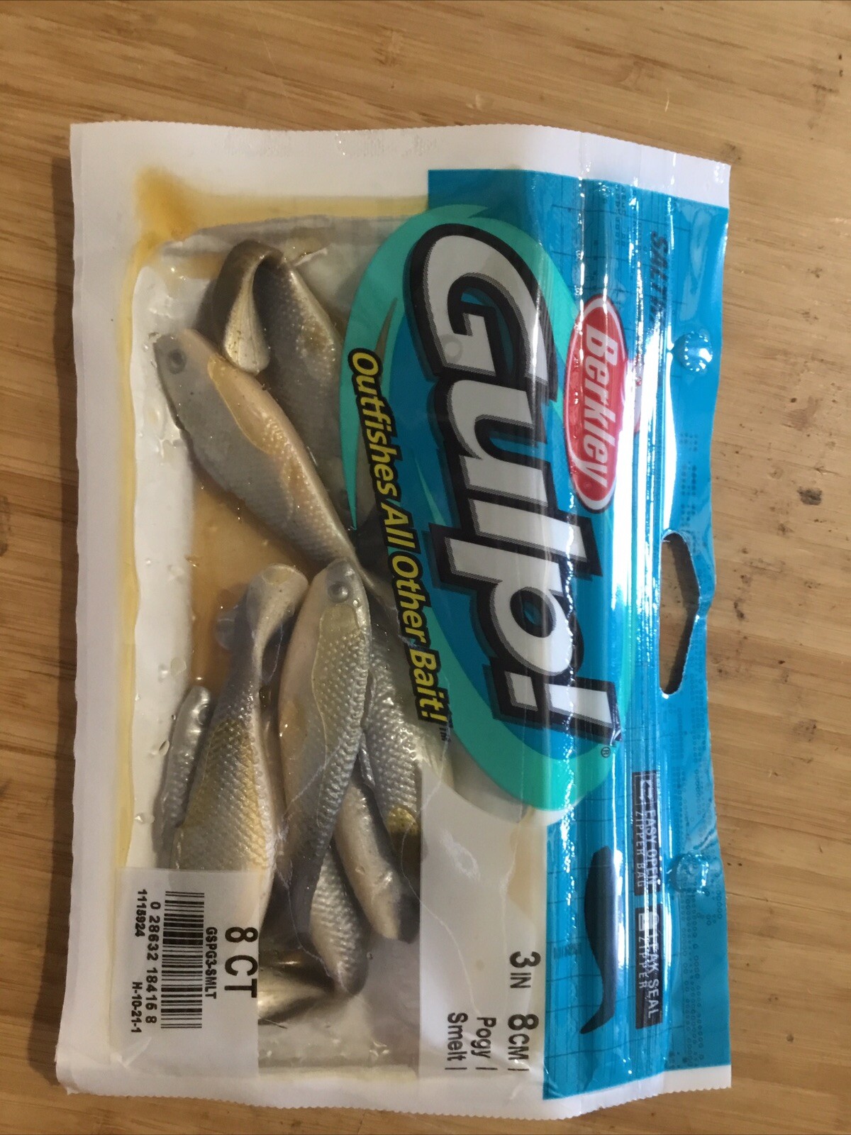 2 Packs Gulp Saltwater Fishing Baits 3" Soft Pogy Smelt Color | eBay