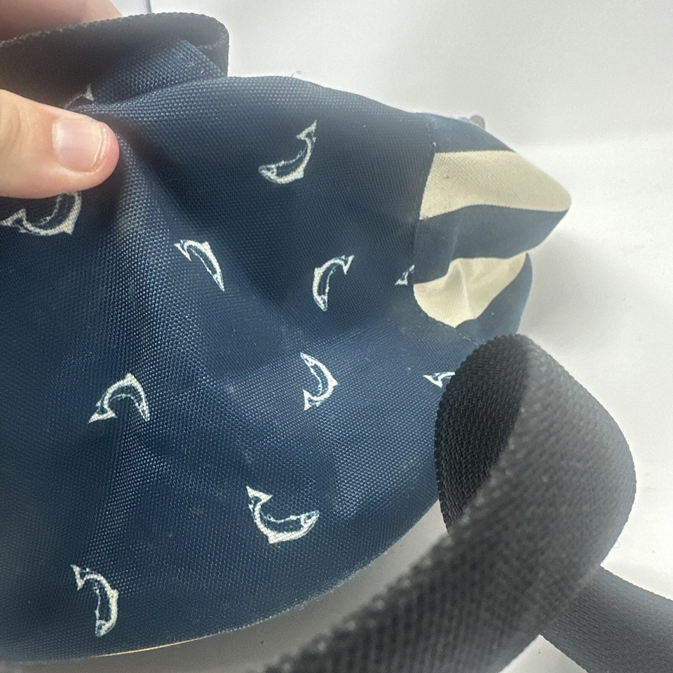 Kavu Paxton Pack Rope Canvas Sling Fly Fish Blue Ivory Stripe Bag ...
