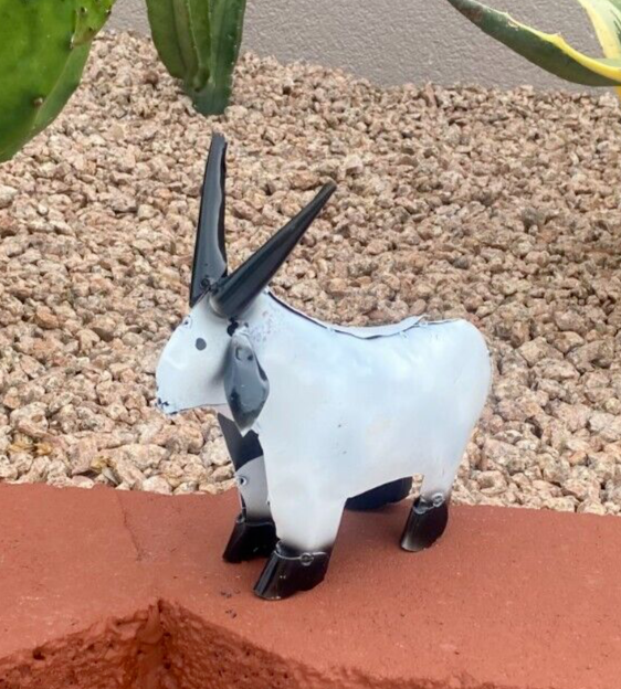 Metal Mini Goat Yard Art Garden Decor | eBay