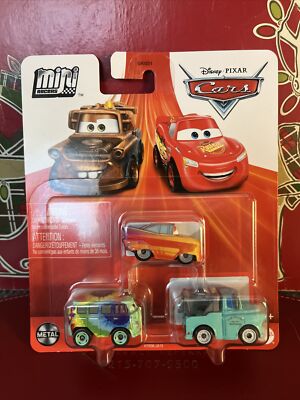 Disney Pixar Cars Mini Racers 3 Pk Mater, Fillmore, Radiator Springs ...