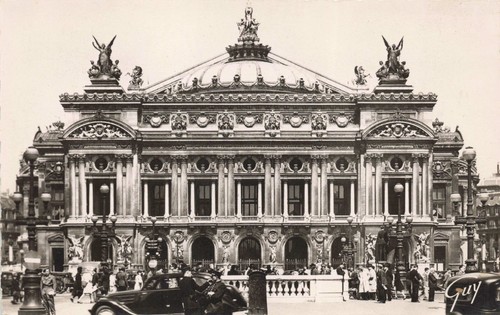 Postcard France Paris Opera House Cars Palais Garnier Theater Music ...