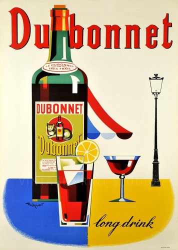 French Long Drink Dubonnet Vintage Liquor Advertising Giclee Canvas ...