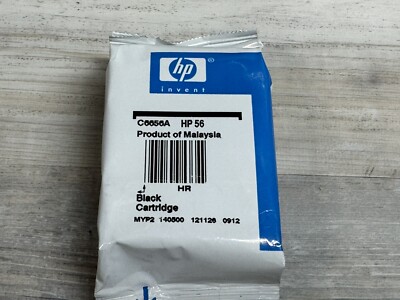 Genuine Original HP 56 Black C6656A Ink Cartridge New Sealed No Retail ...