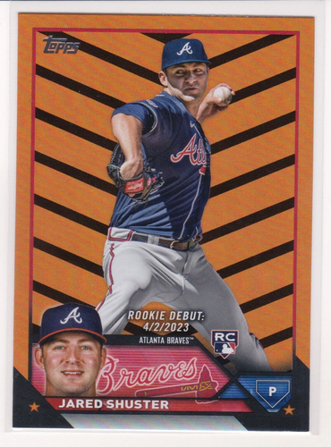 Jared Shuster 2023 Topps Update RC Orange & Black Holo Foil Rookie ...