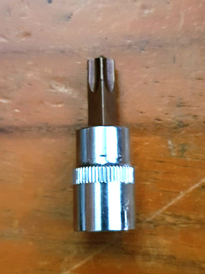 3/8" drive T50 Torque Torx bit socket Chrome CrV-MO Solid without hole ...