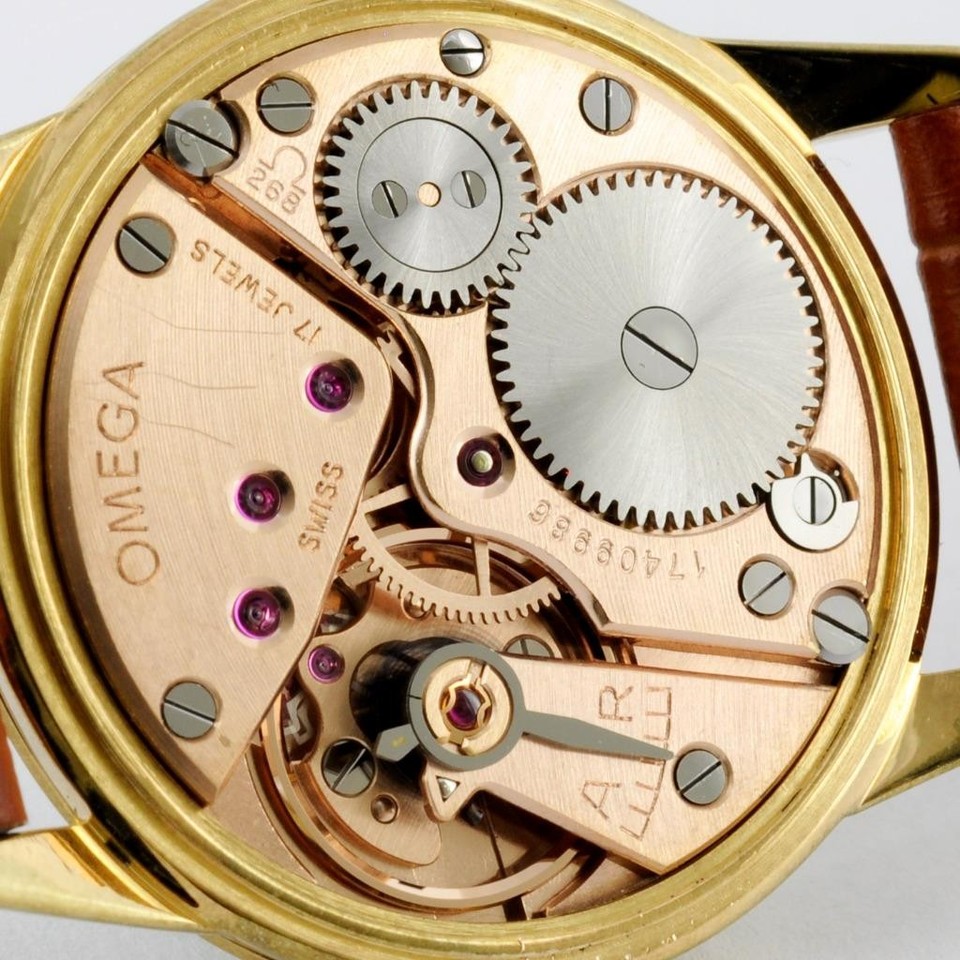 ELEGANT OMEGA REF 14391 GOLD PLATED MINT ORIGINAL DIAL MANUAL WIND ...