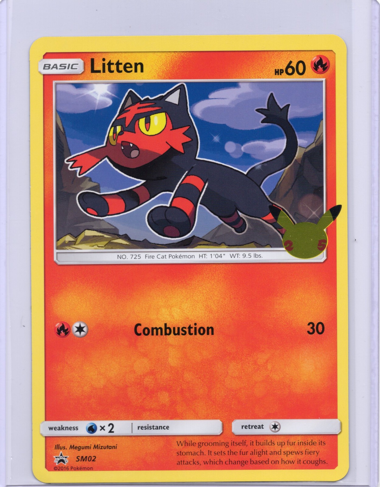 Litten Pokémon TCG Sun & Moon JUMBO PROMO SM02 Stamped NRMT | eBay