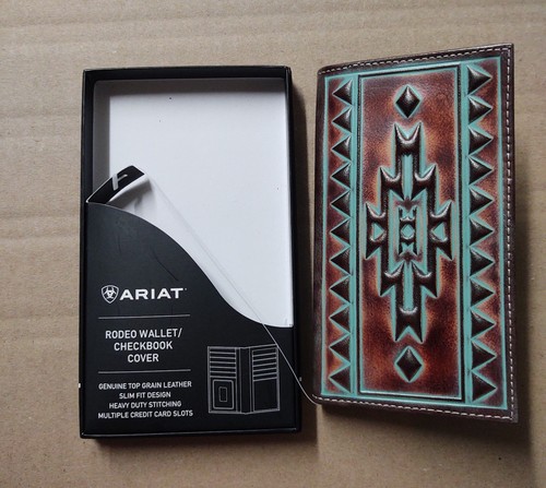 NEW ARIAT TURQUOISE AZTEC RODEO WALLET | eBay