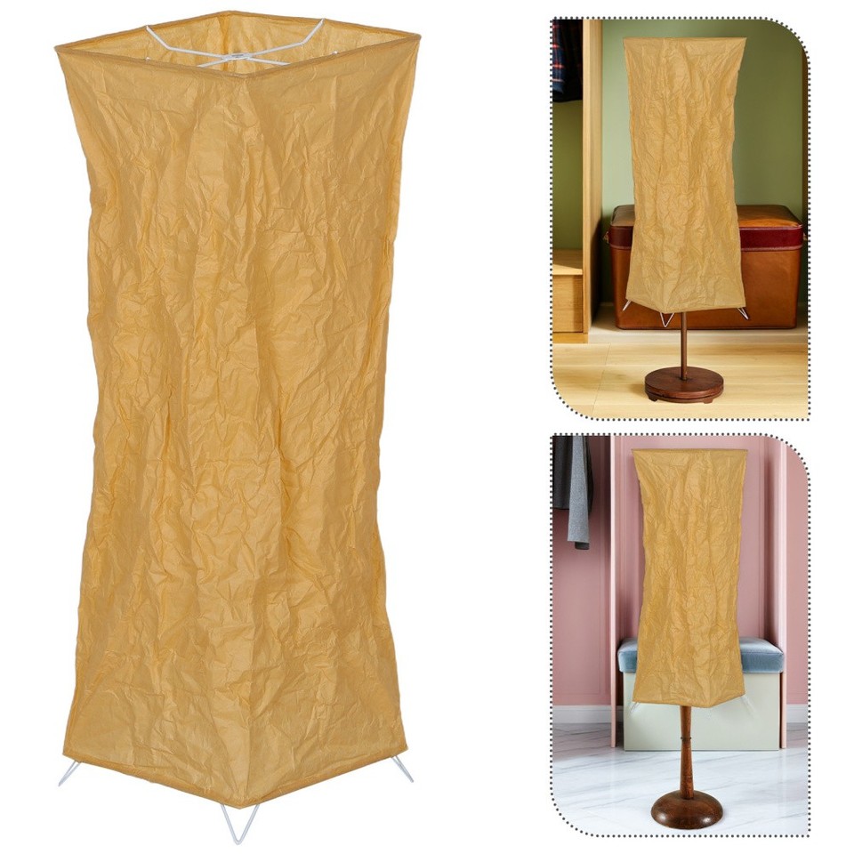 Paper Floor Lamp Shade - Square Pleated Foldable Paper Floor Lamp Shade ...