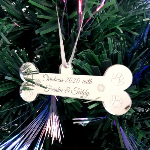 Dog Bone, Personalised Engraved Christmas Tree Decoration | eBay