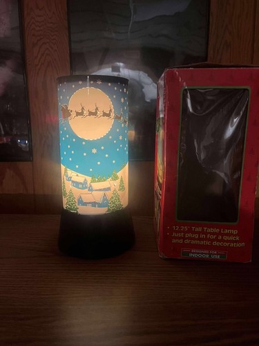 2006 VINTAGE CHRISTMAS ROTO ROTATING MOTION LIGHT UP LAMP SANTA ...