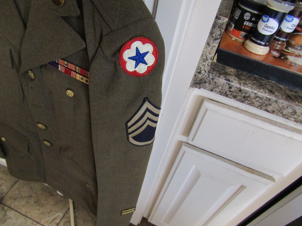 MILITARY VINTAGE JACKET/PANTS WW2 ERA US ARMY SERVICE FORCE SSG ...