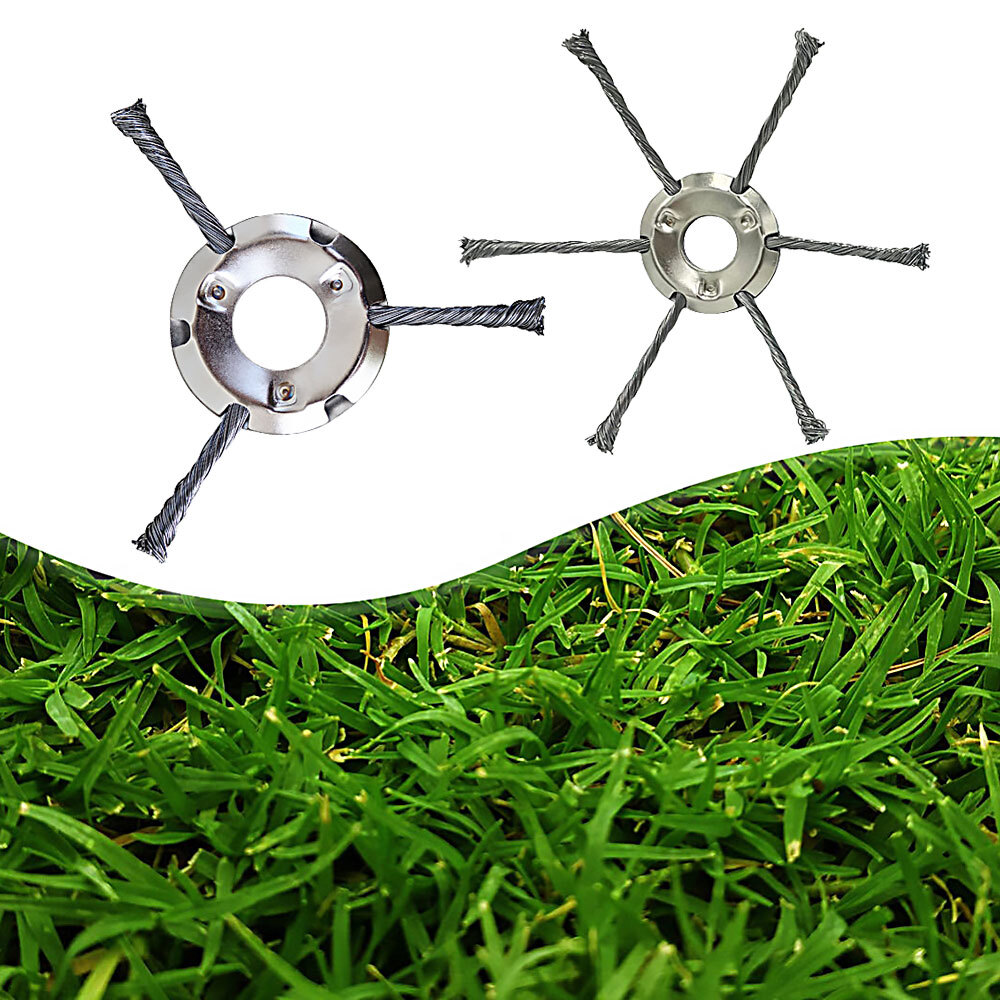 Steel Wire Wheel Brush Grass Cutter Weed Eater Trimmer Head Garden ...