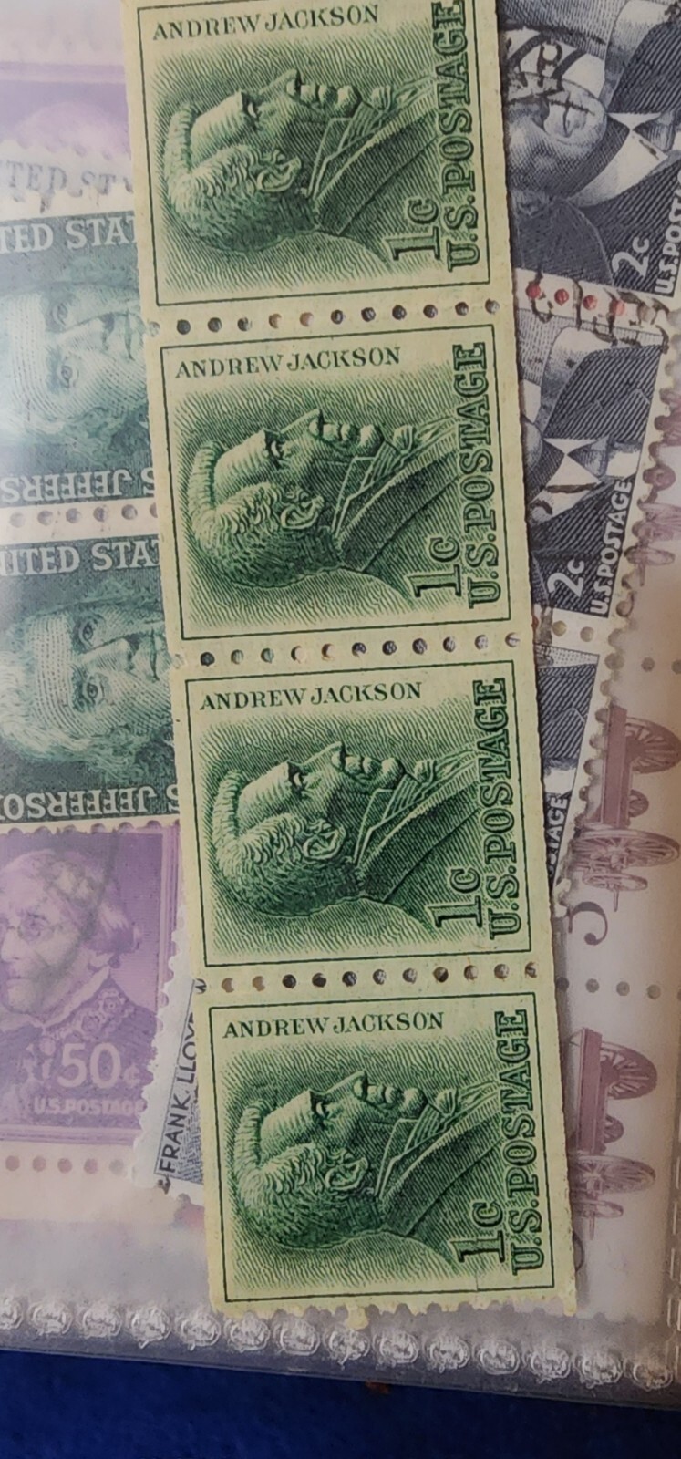 US 1963 1c Andrew Jackson Stamp Scott# ? Used Strip Of 5 - #B248 | eBay