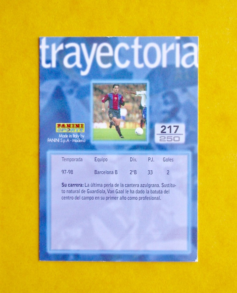 217 XAVI HERNANDEZ / ROOKIE CARD / F.C. BARCELONA-BARÇA CENTENARI 98 99 ...