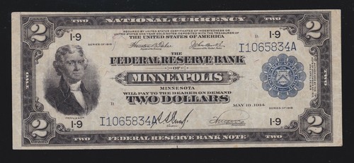 US 1918 $2 FRBN Battleship Minneapolis Note FR 772 VF-XF (834) | eBay
