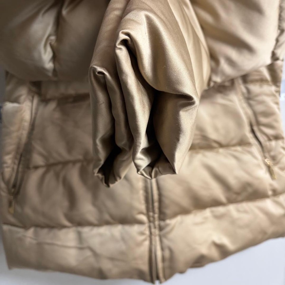 MONCLER Puffer Jacket beige size O gold | eBay