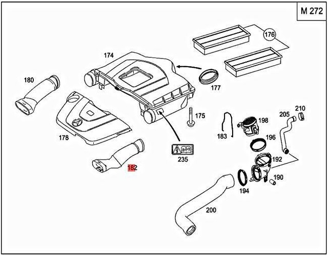 Mercedes-Benz 2720900782 Genuine OEM Air Inlet for sale online | eBay