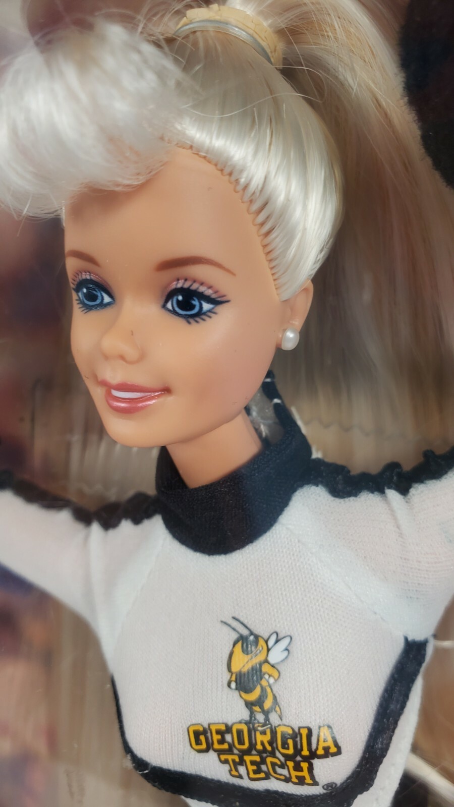 NEW 1996 University Barbie Special Edition GERORGIA TECH Cheerleader ...