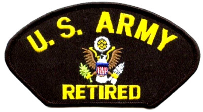 MILITARY EMBROIDERED PATCH - U.S. ARMY RETIRED -- IRON-ON - NEW 5x3" | eBay