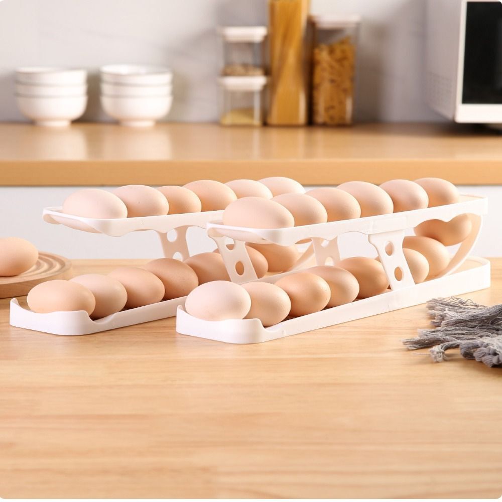 Kitchen Organizer Egg Storage Holder Plastic Egg Rack Kitchen ...