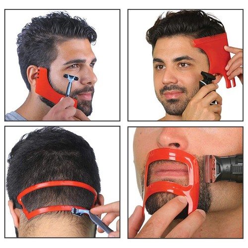 Beard Shaping Tool Kit Beard Styling Cutting Hairline Grooming Red ...