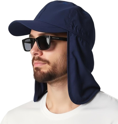 UPF 50+ Waterproof Sun Hat - Packable Unisex Baseball Cap with Neck ...