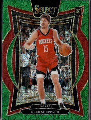 2024-25 Panini Select #68 Reed Sheppard Green Mojo Prizm | eBay